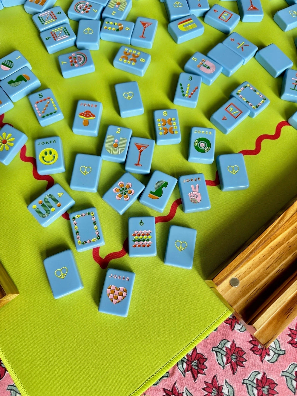 Mahjong Tiles in Mod French Blue – Odd McLean