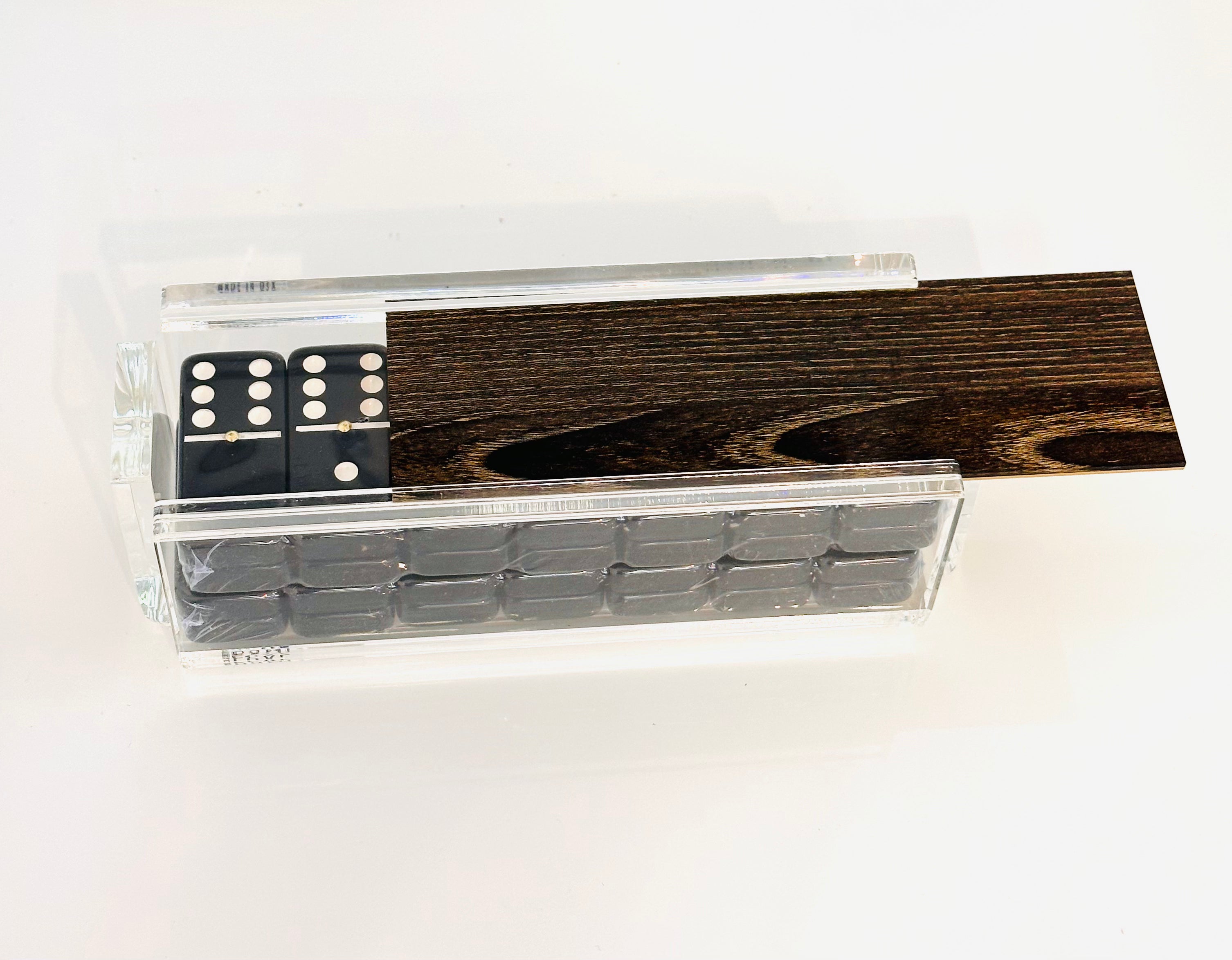 Acrylic Domino Set Exotic Wood Ebony – Odd McLean